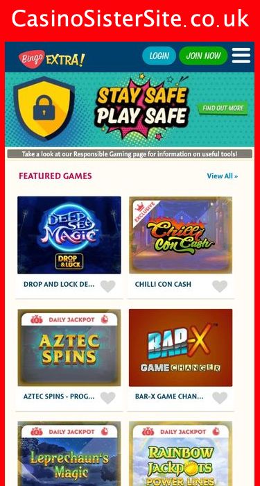 Bingo Extra sister sites - Winzino, Beaky Bingo and more