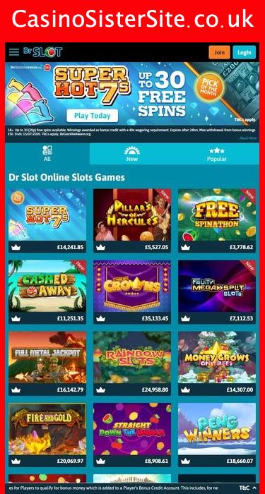 Dr Slot sister sites - Goldy Bingo, Bingo Fabulous, Letou