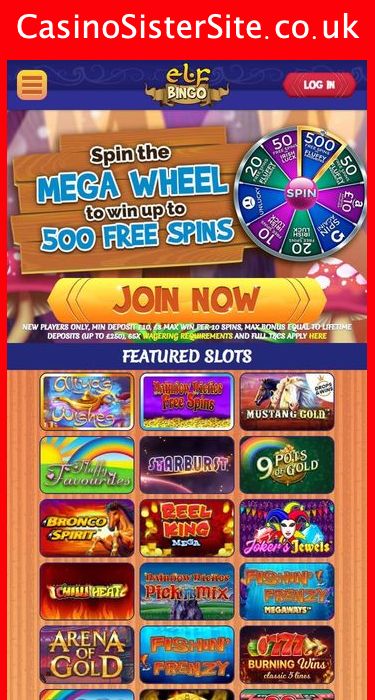 Elf Bingo sister sites - Judge Bingo, Casino Action and more