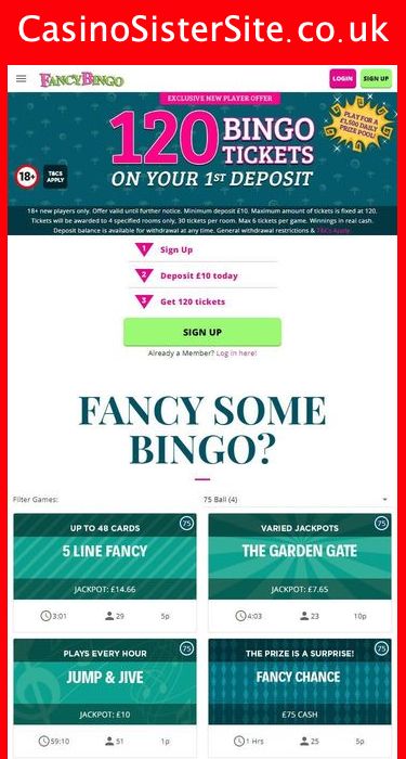 Fancy Bingo sister sites - Legs 11, Genesis Casino and more
