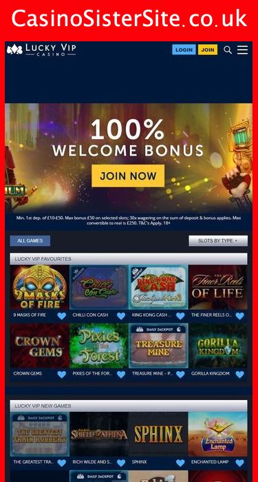 Lucky Vip sister sites - AzimutCasino, Betclic, Vernons